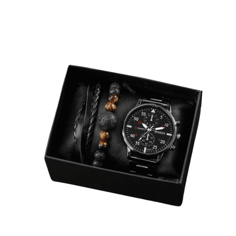 Kit Masculino de Acessórios Basic (3 em 1) - Simples e Essencial